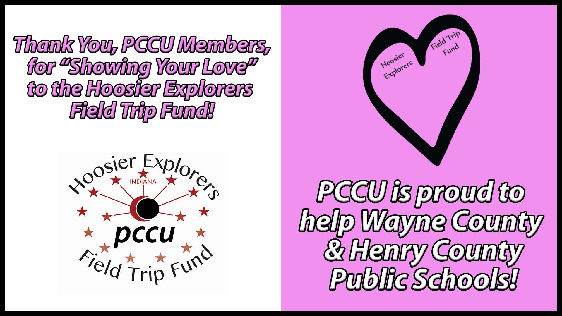Thank You, PCCU Members, for “Showing Your Love” to the Hoosier ...
