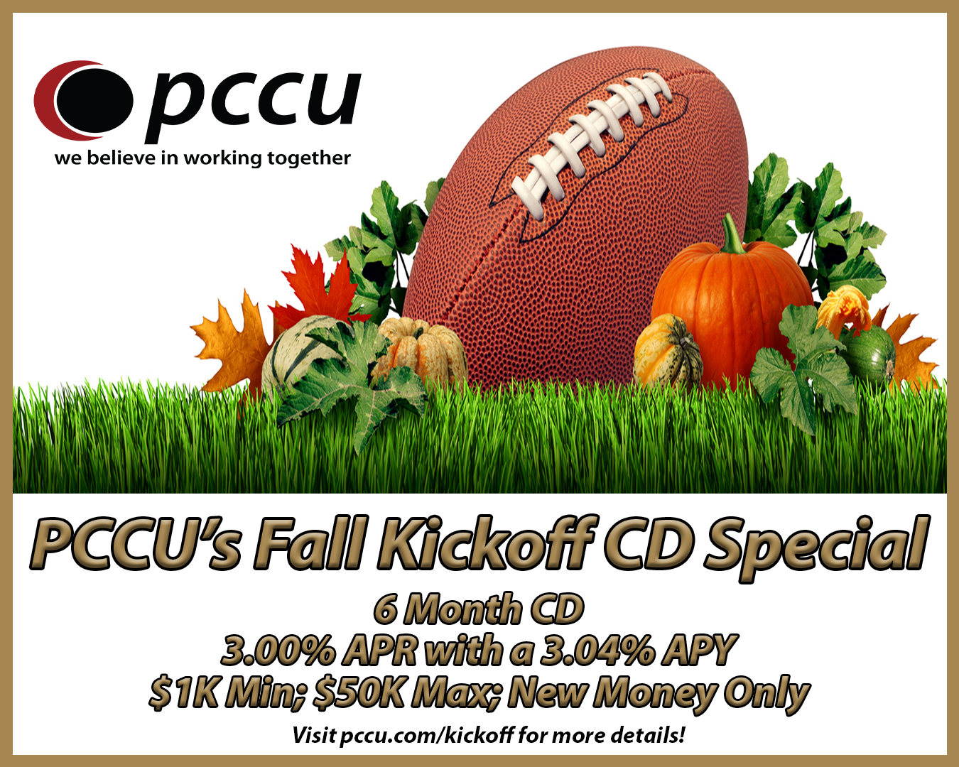 PCCU’s Fall Kickoff CD Special | Perfect Circle Credit Union